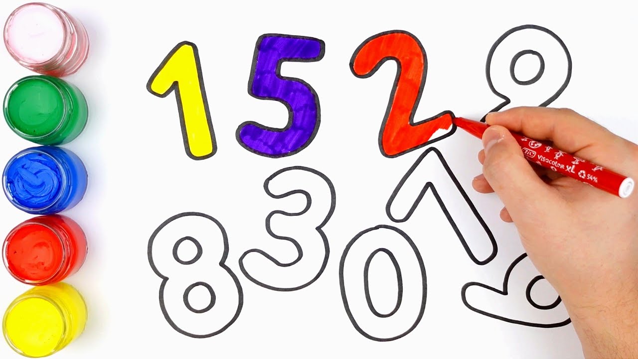 Best Learning Numbers, Colors & Counting 0 - 9 | Learning Colors and ...
