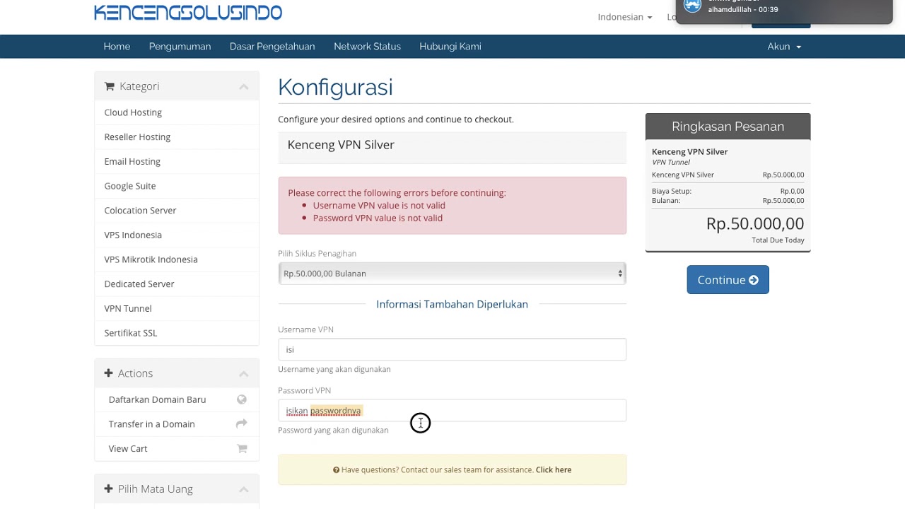 tutorial cara order di www.kenceng-solusindo.net - YouTube