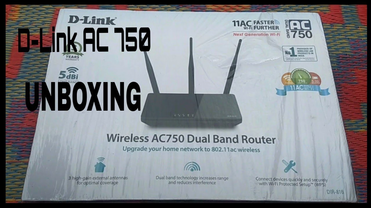 D-Link ac 750 dual band router UNBOXING & QUICK REVIEW [HINDI] - YouTube