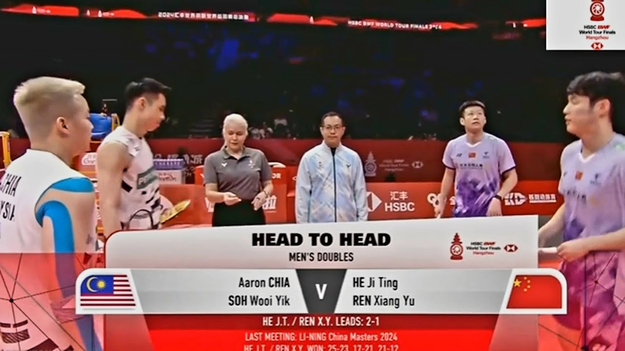 He Ji Ting/Ren Xiang Yu (chn) vs. Aaron Chia/Soh Wooi Yik (mas) | HSBC ...