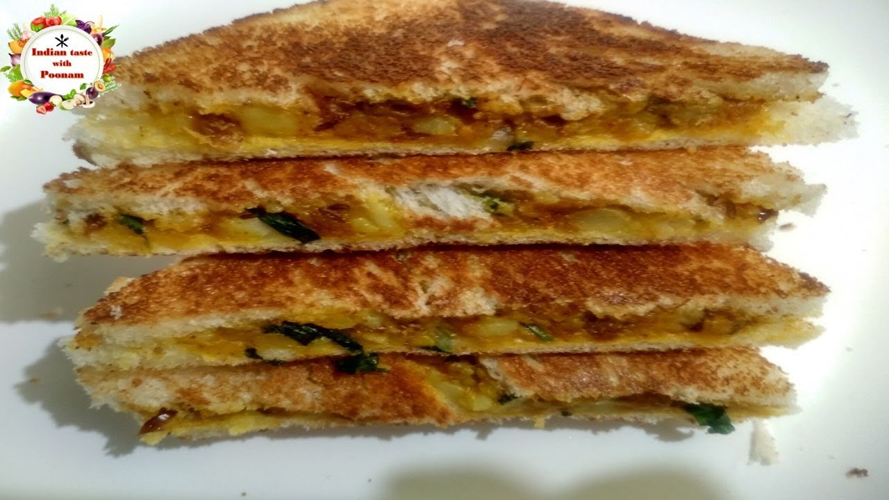 Tawa sandwich recipe l Spicy potato sandwich l simple quick tawa ...