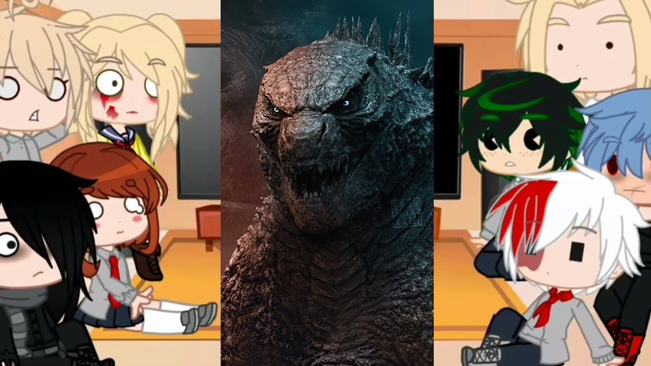 MHA/BNHA Character React to Godzilla/Deku's pets/Kong vs Godzilla/MHA ...