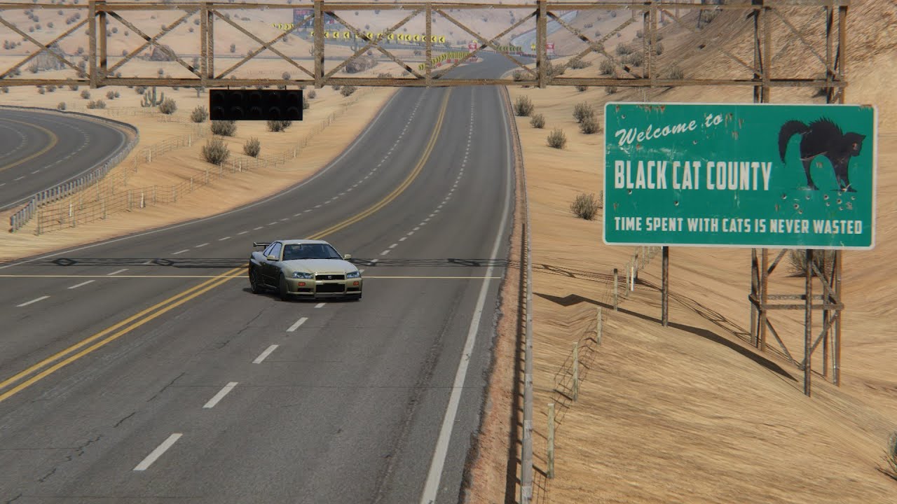 My Black Cat County Experience With The Nissan GTR R34 - YouTube