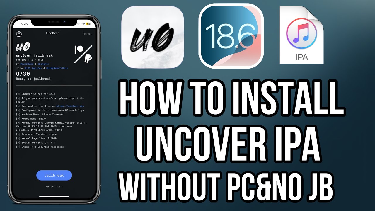How to install Unc0ver iPA file on iPhone/iPad iOS 18.6 - iOS 15 ...
