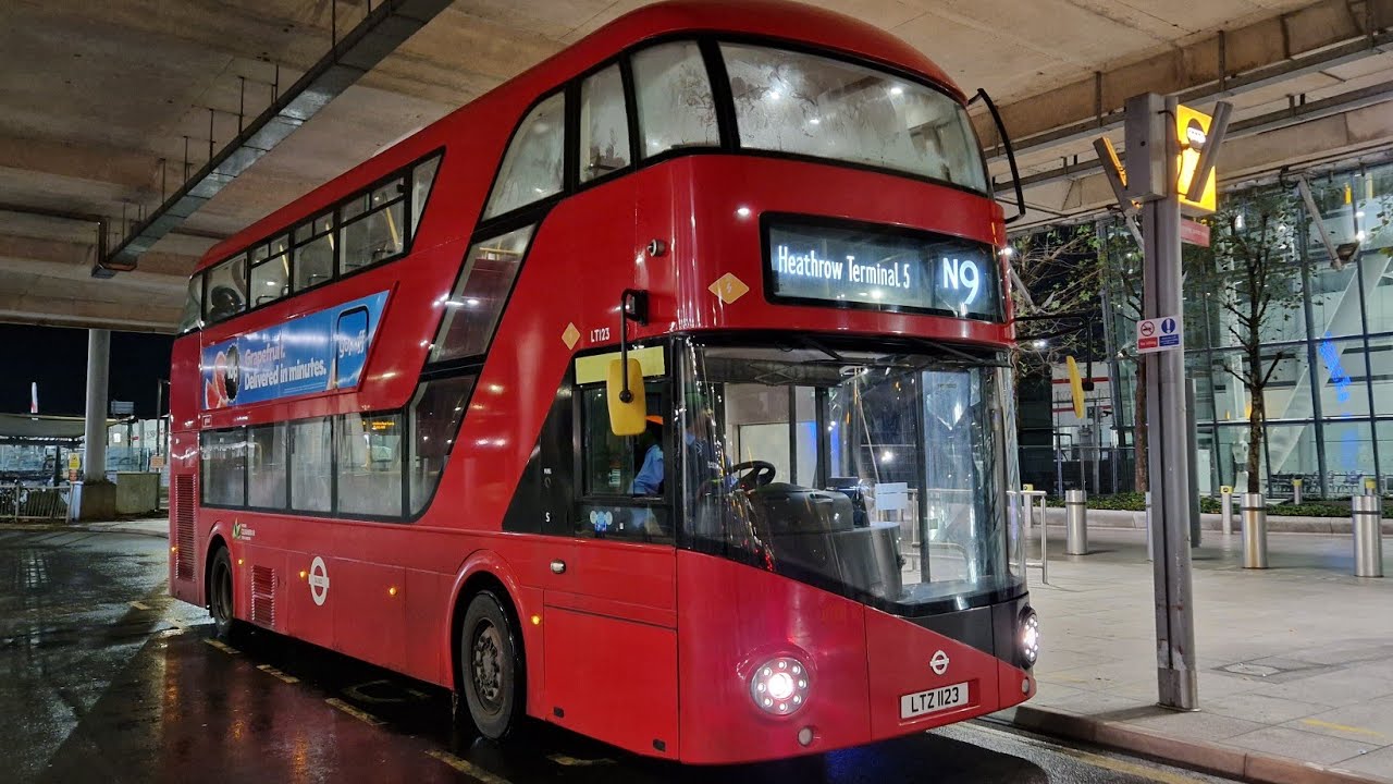 FULL JOURNEY | LONDON BUS N9 ALDWYCH - HEATHROW TERMINAL 5 ️ (LTZ1123 ...