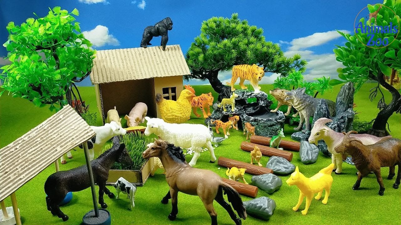 DIY how to make mini animals zoo | Farm Country Diorama with Cattle ...