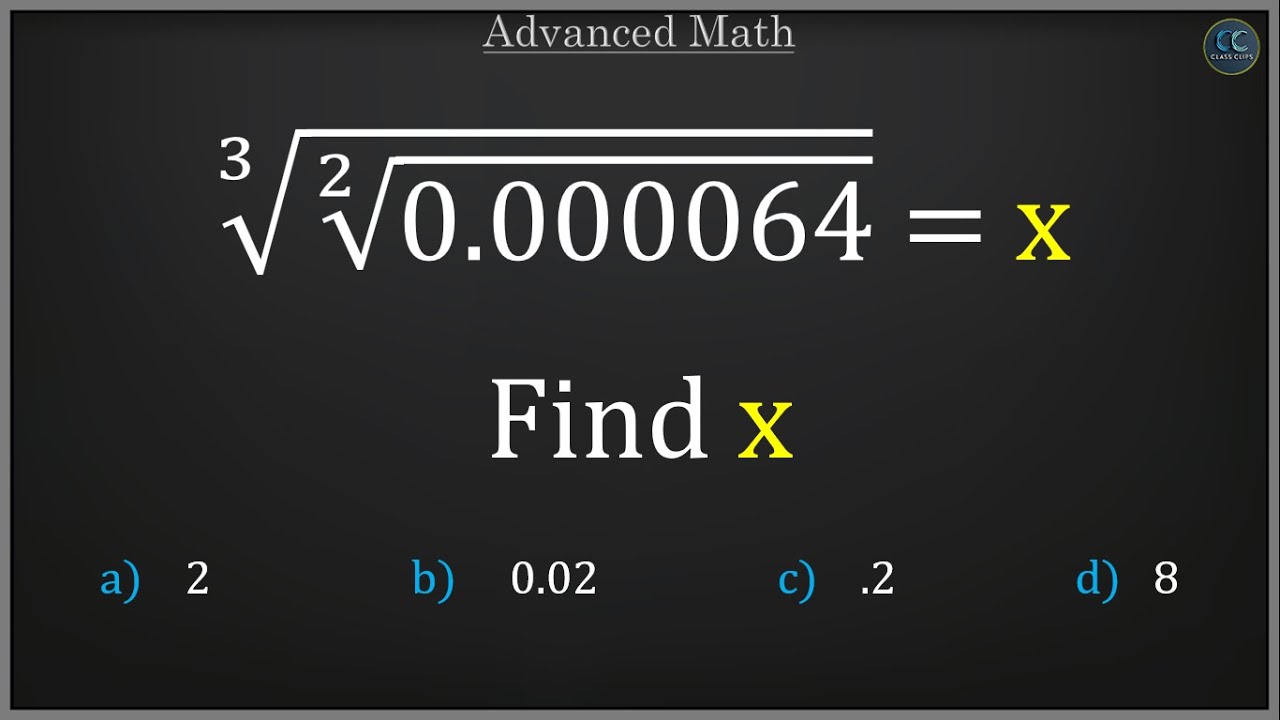 How to find the value of X ? | Advanced Math | ClassClips - YouTube