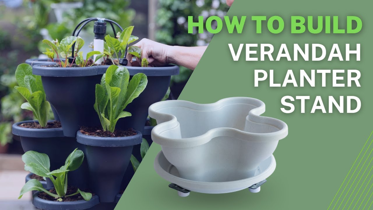 How to built a vertical verandah planter stand - YouTube