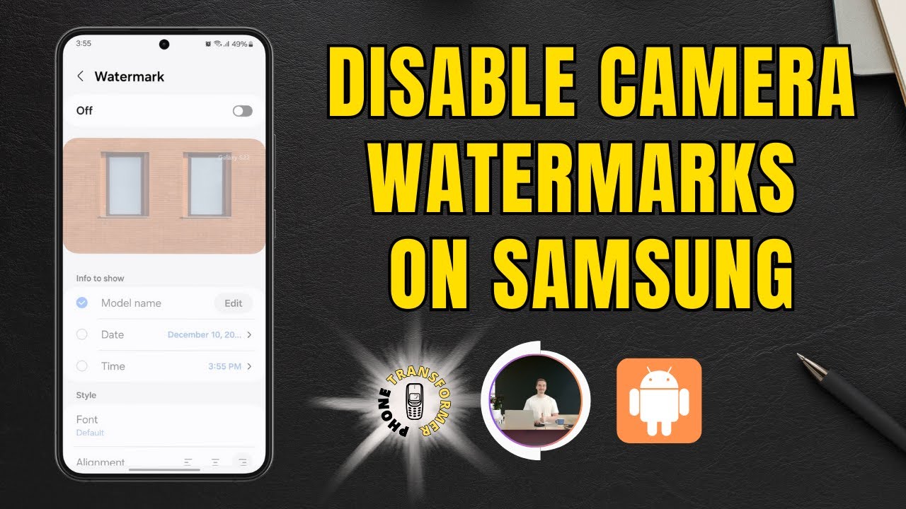 How to Disable the Camera Watermarks on Samsung - YouTube