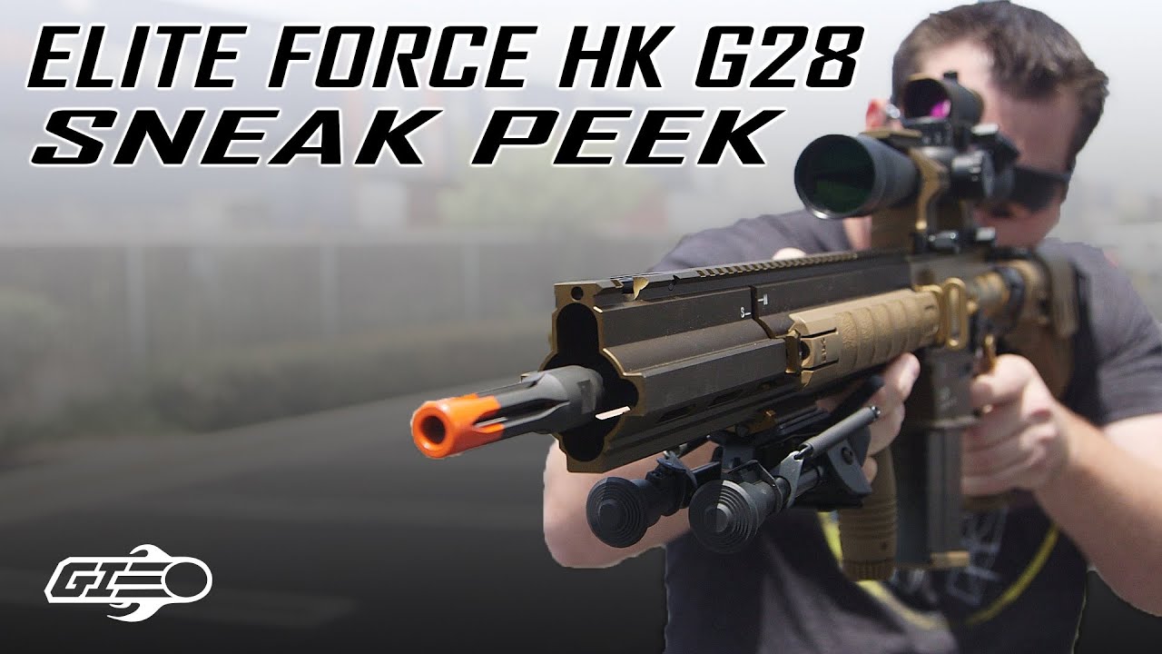 Elite Force HK G28 DMR SNEAK PEEK - Airsoft GI - YouTube