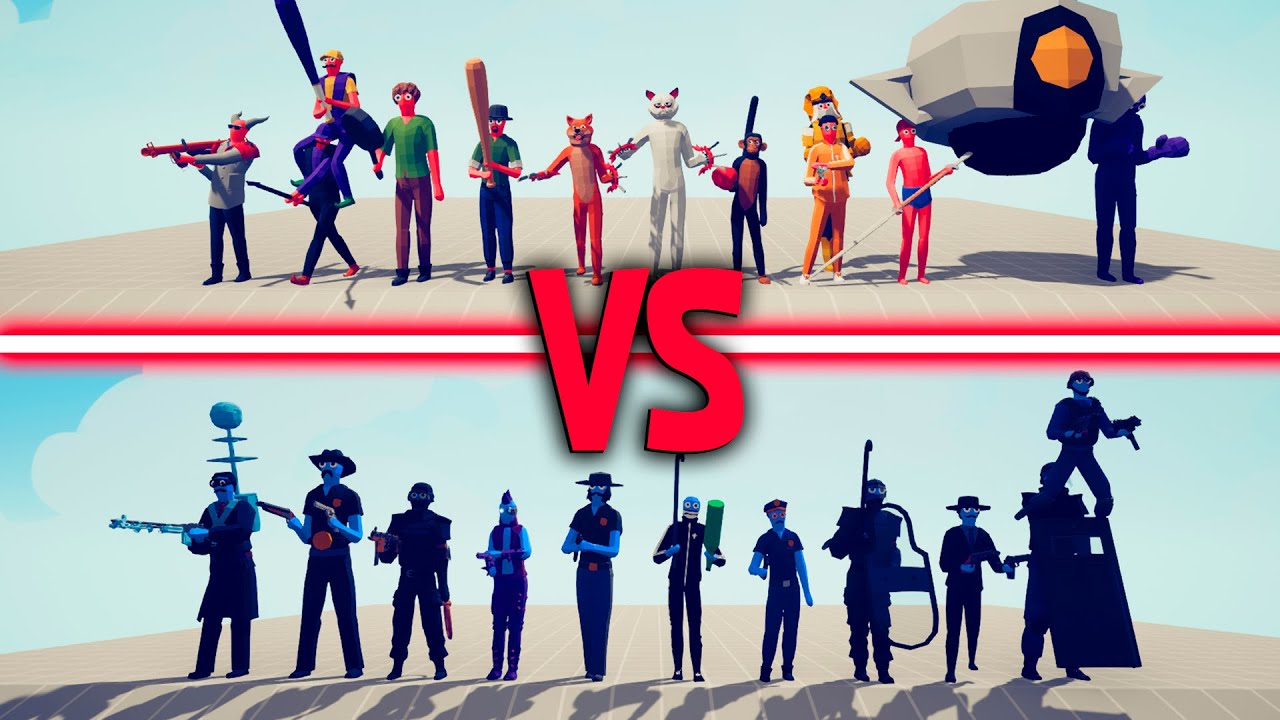 MODERN MILITARY TEAM vs MEME TEAM | TABS - Totally Accurate Battle ...