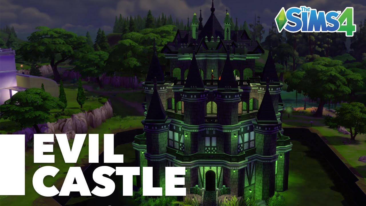 The Sims 4 | Speed Build: Evil Castle! - Sorceress' Castle Build - YouTube