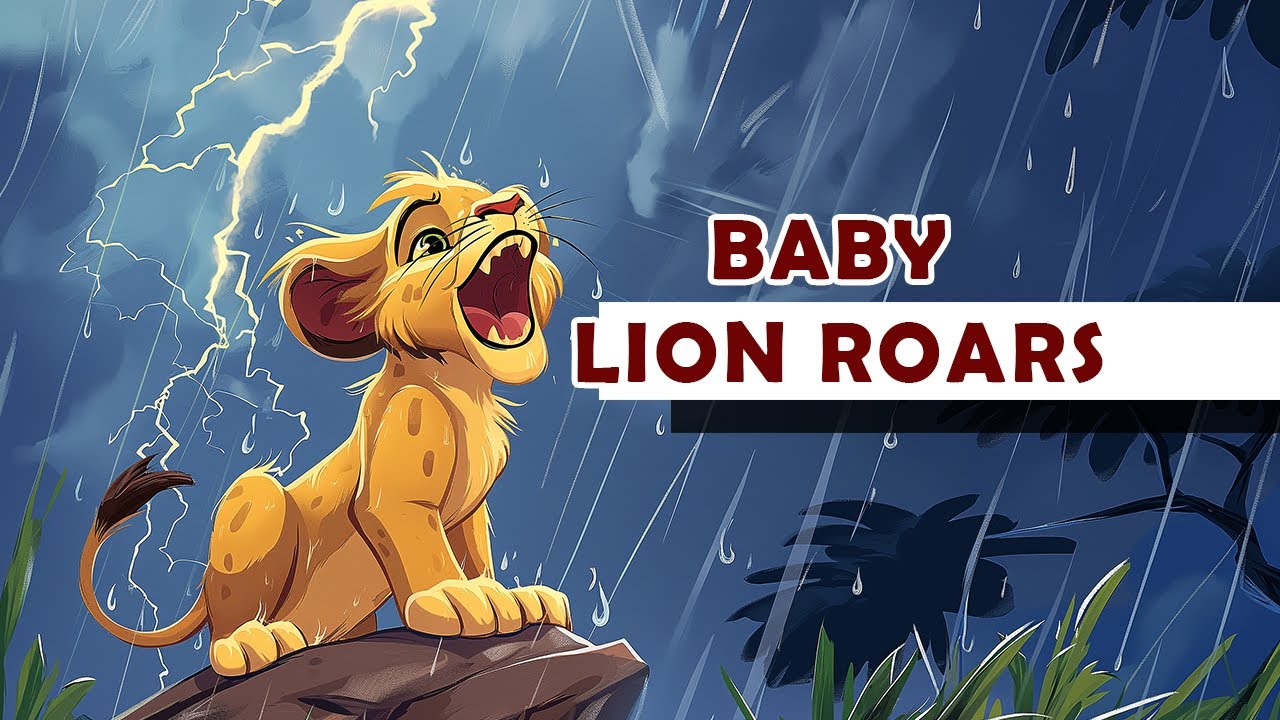 Baby lion roars, UKG English Story - YouTube