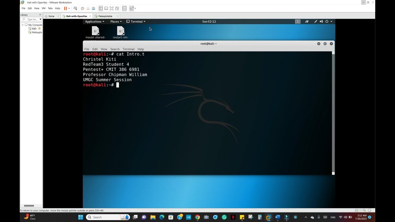 SSH Exploit CMIT 386 UMGC - YouTube
