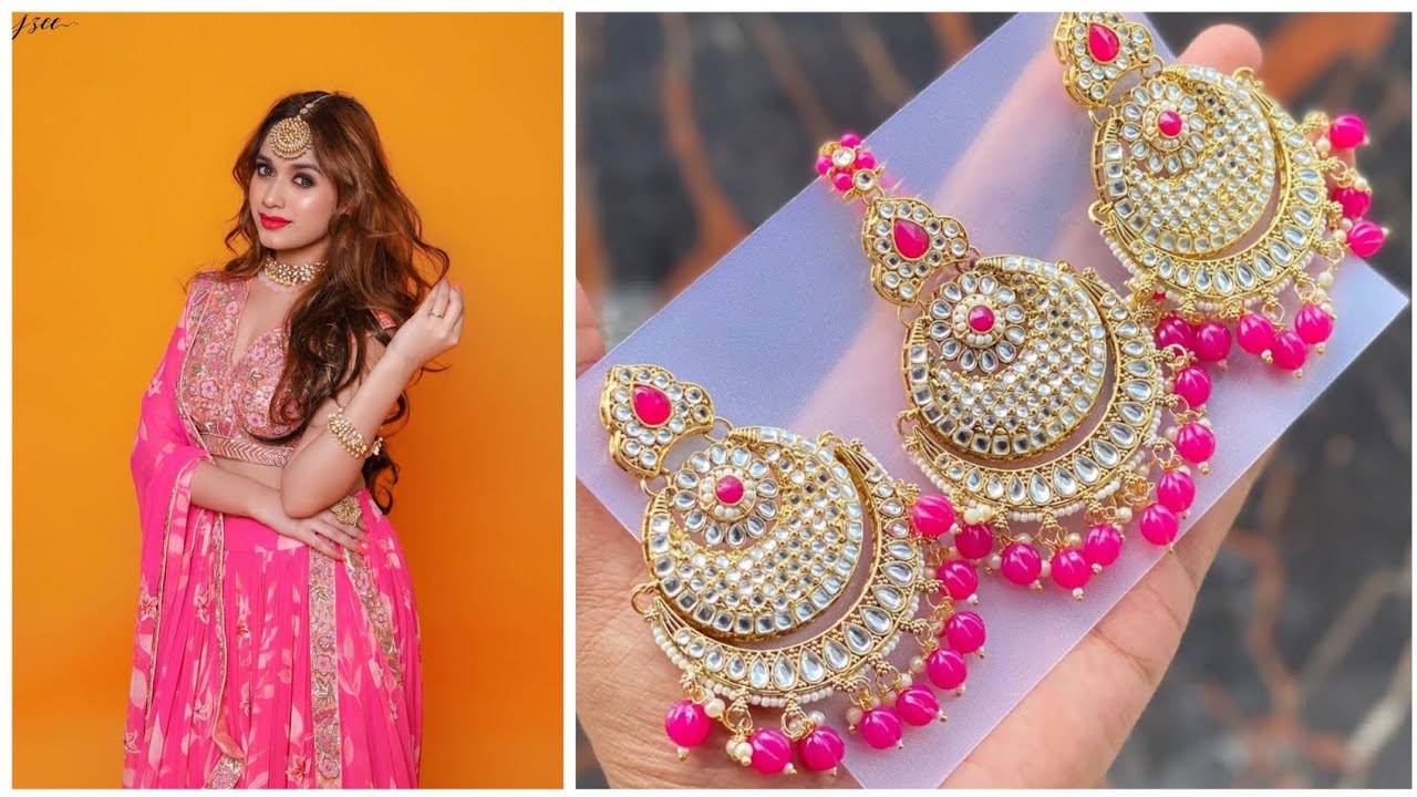 Jannat zubair with same colour beautiful jewellery earrings collection🦋 ...