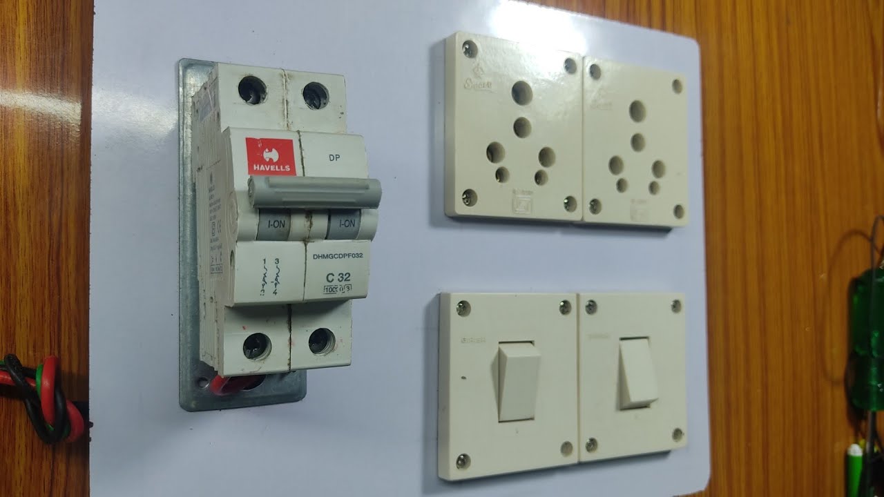 2 Socket 16A /2 Switch 16A और Dp MCB का power board connection ||Sinha ...