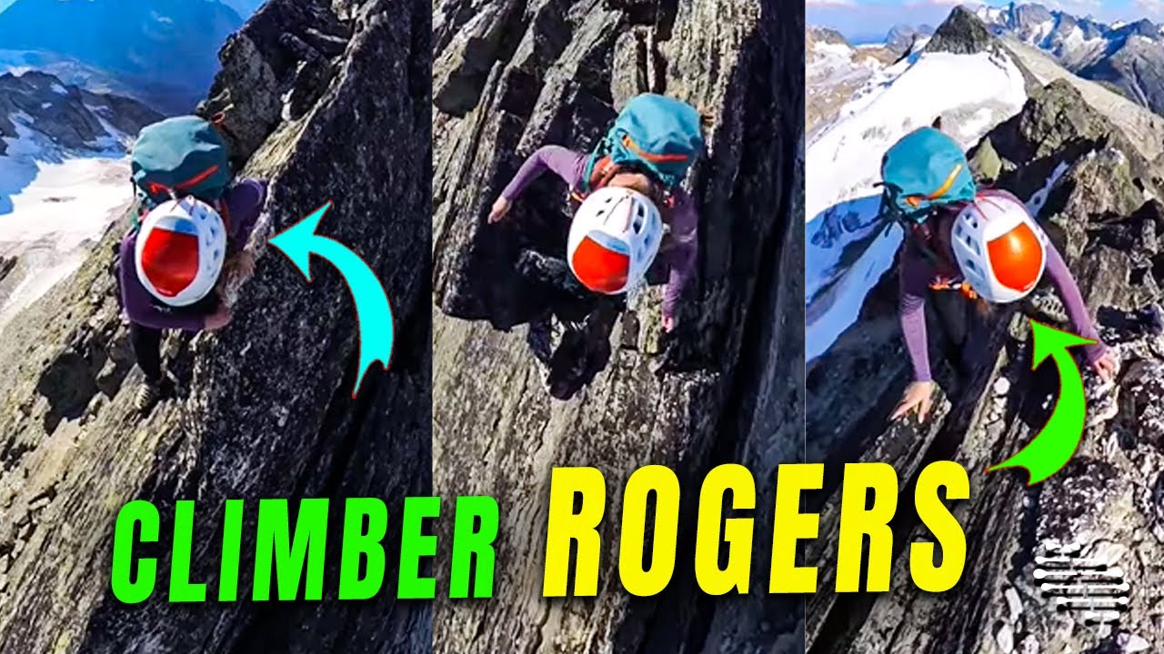 Climber Conquering Rogers Pass During a Dome Ridge Climb - YouTube