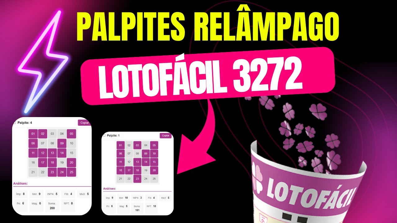 Palpites Relâmpago Lotofácil 3272 - YouTube