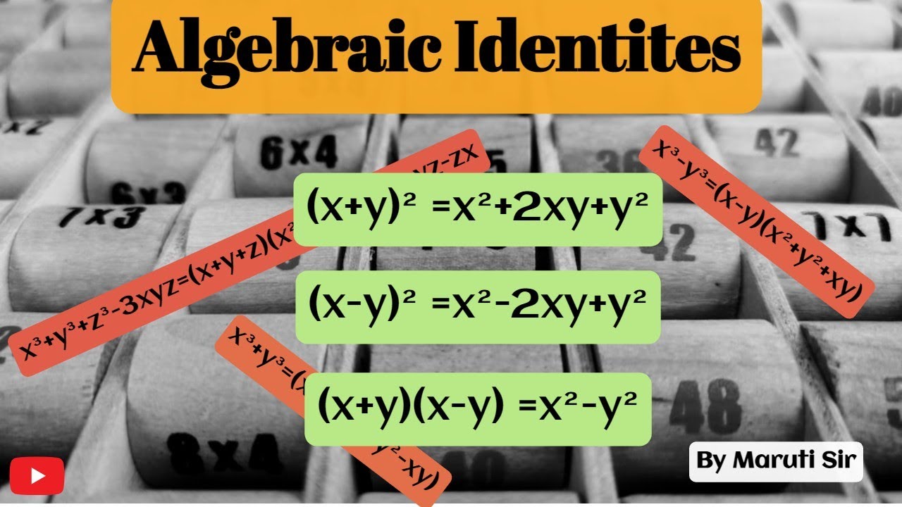Maths | Algebraic Identities | Part 3 |SSC ,CGL, CHSL,CBSE |By Maruti Sir - YouTube