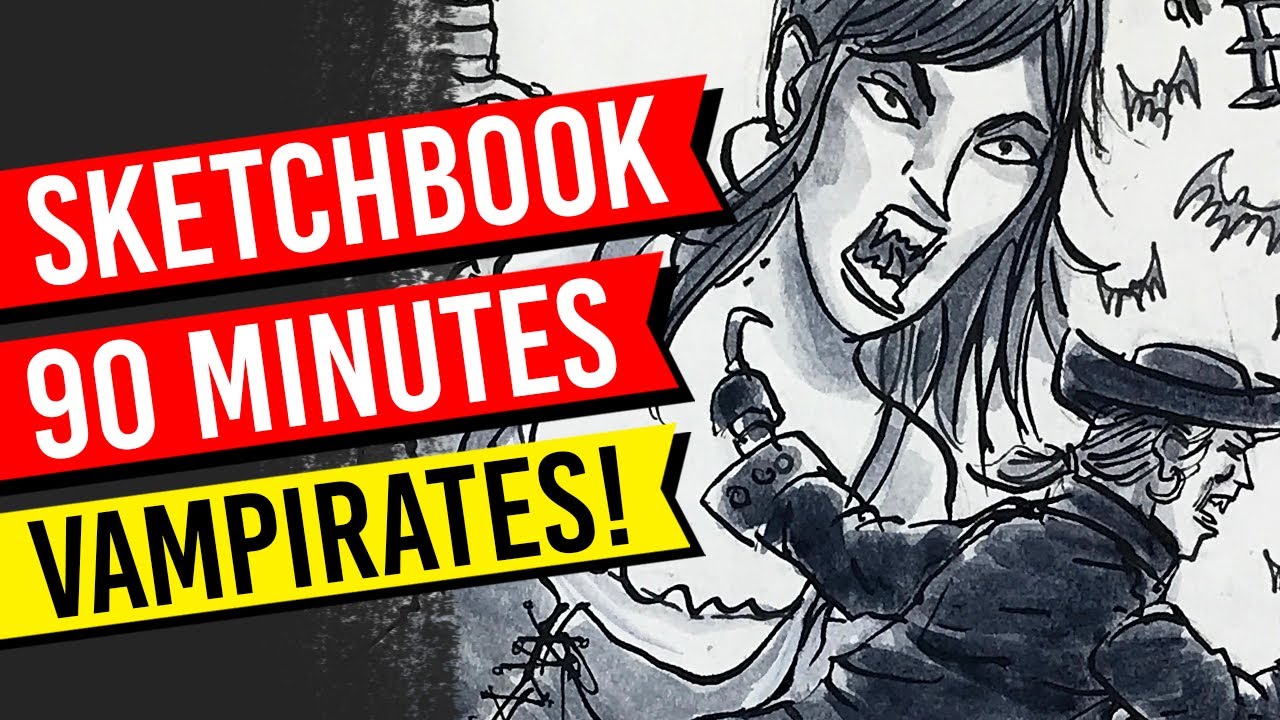 Sketchbook 90 Minutes Go! (VAMPIRATES) Sketchbook Drawing Ideas - YouTube
