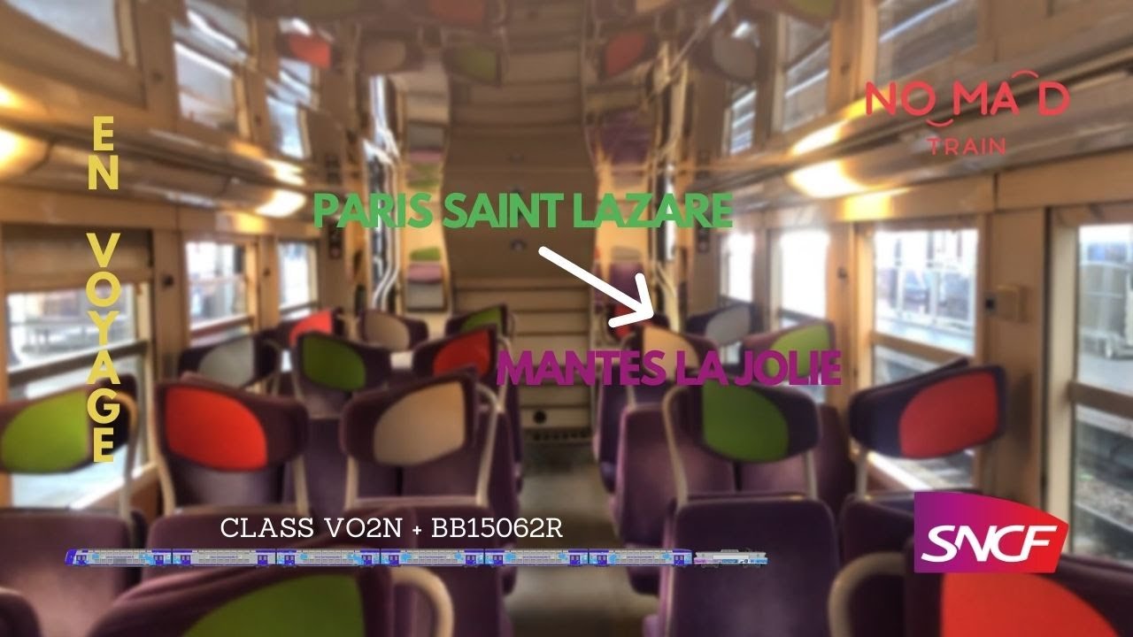 TER Nomad Normandie VO2N + BB15000R From Paris to Mantes La Jolie SNCF ...