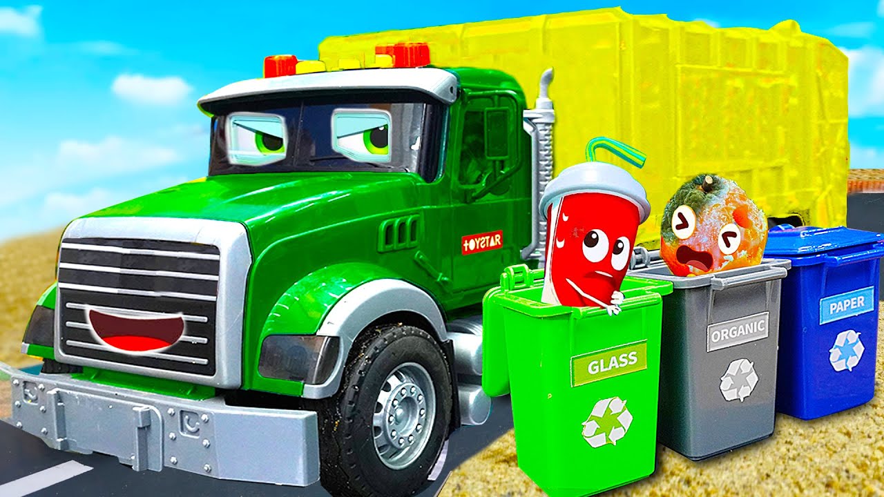 Who Threw The Trash Around? Garbage Truck Classify Waste | Zambo Color ...