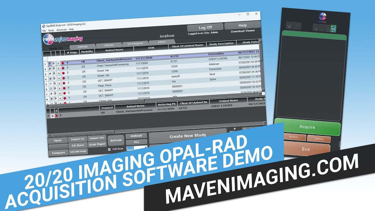 Opal-Rad Acquisition Software - YouTube