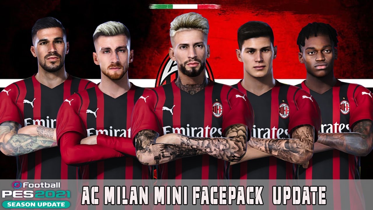AC MILAN MINI FACEPACK UPDATE 2021/22 PES 2021 SIDER VERSION - YouTube
