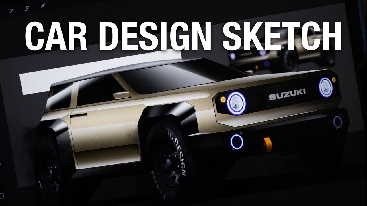 Car Design Sketch by Procreate 14 | Suzuki Jimny Concept | 汽車設計電繪 ...