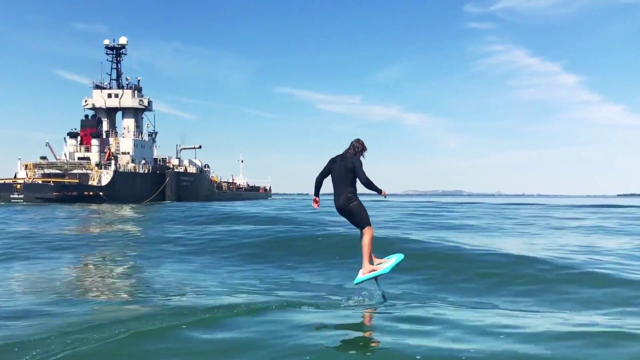 Tanker Wave Foil Surfing - YouTube