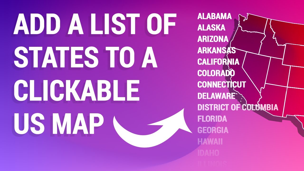 How to Add a List of States in the US Map Plugin - YouTube