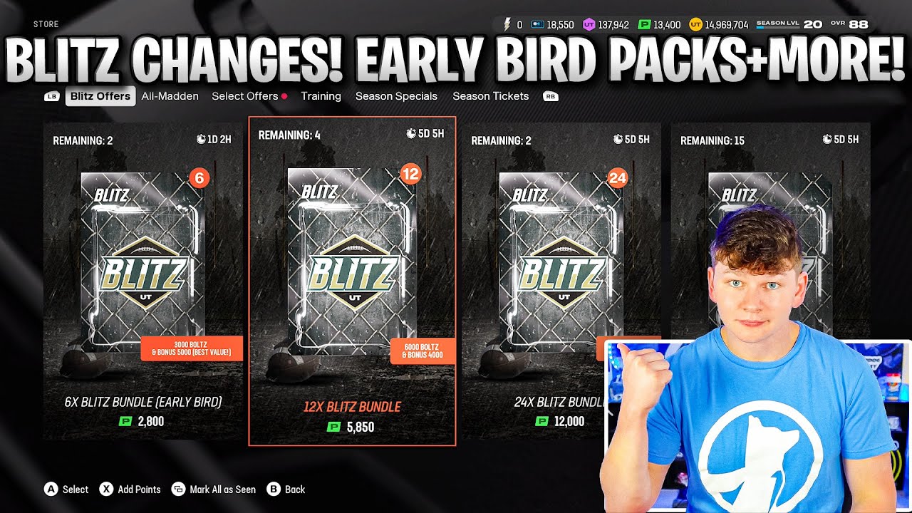 BLITZ CHANGES! EARLY BIRD PACKS! 93 GAUNTLET KYLER AND MORE! - YouTube