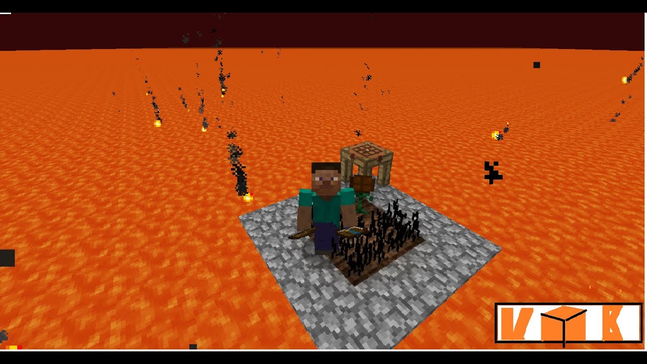 What if we play minecraft volcano block in tiny map!!!!!!!!! (MINECRAFT ...