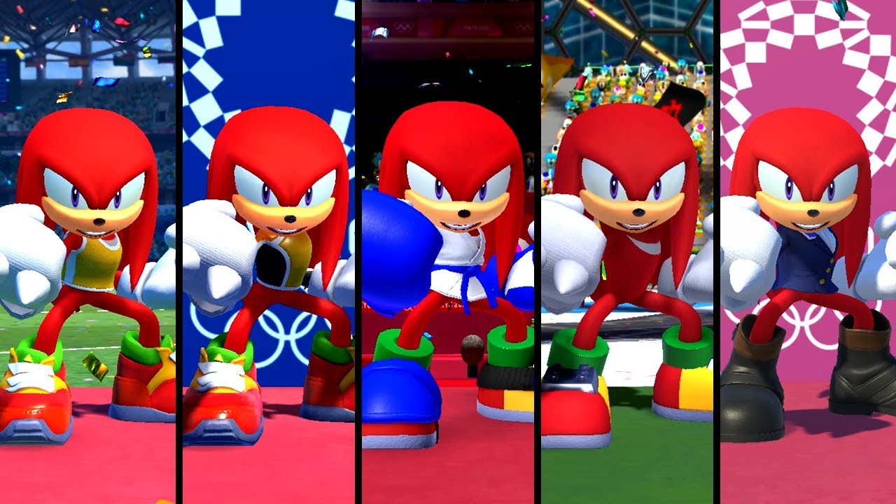 Mario & Sonic at the Olympic Games Tokyo 2020 - All Knuckles Outfits ...