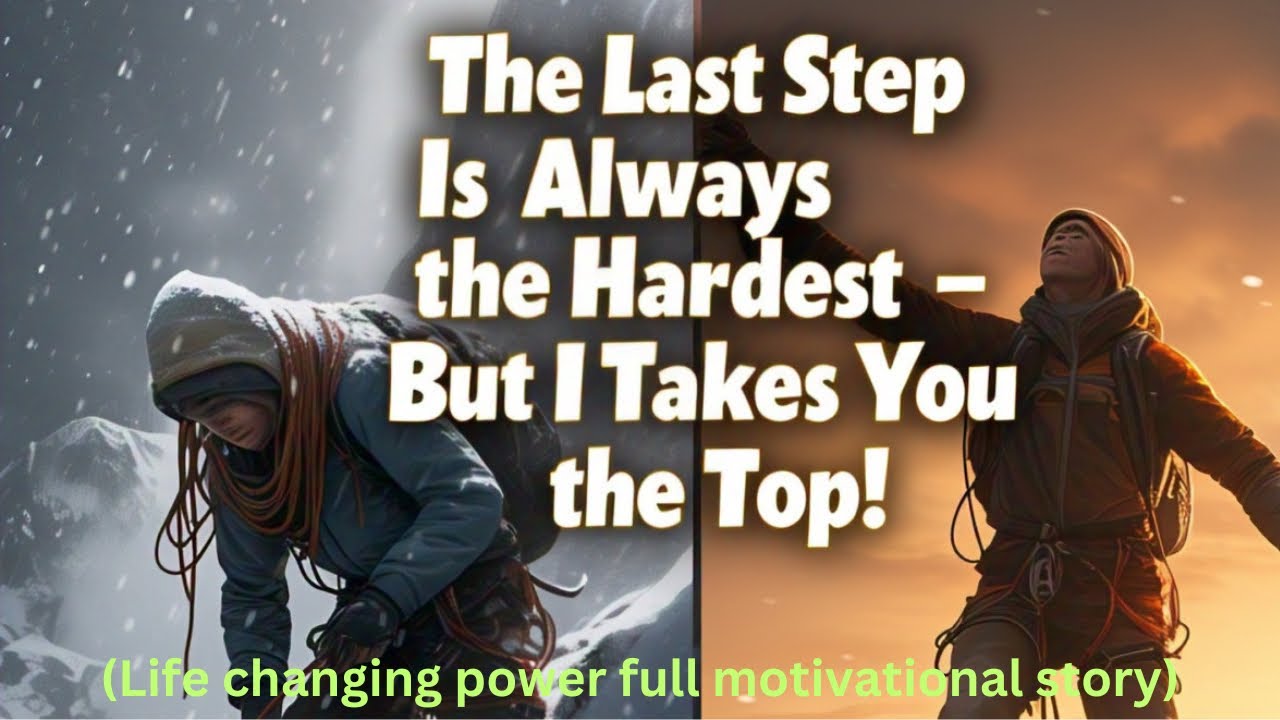 The last step is always the hardest,but it takes you the top ...