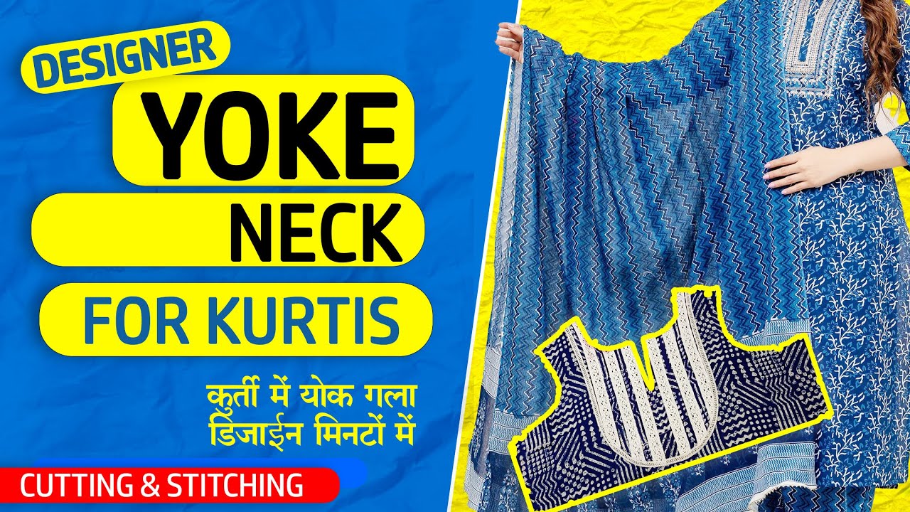 Yoke Design Neck For Kurti | Front Neck York Design Cutting And ...
