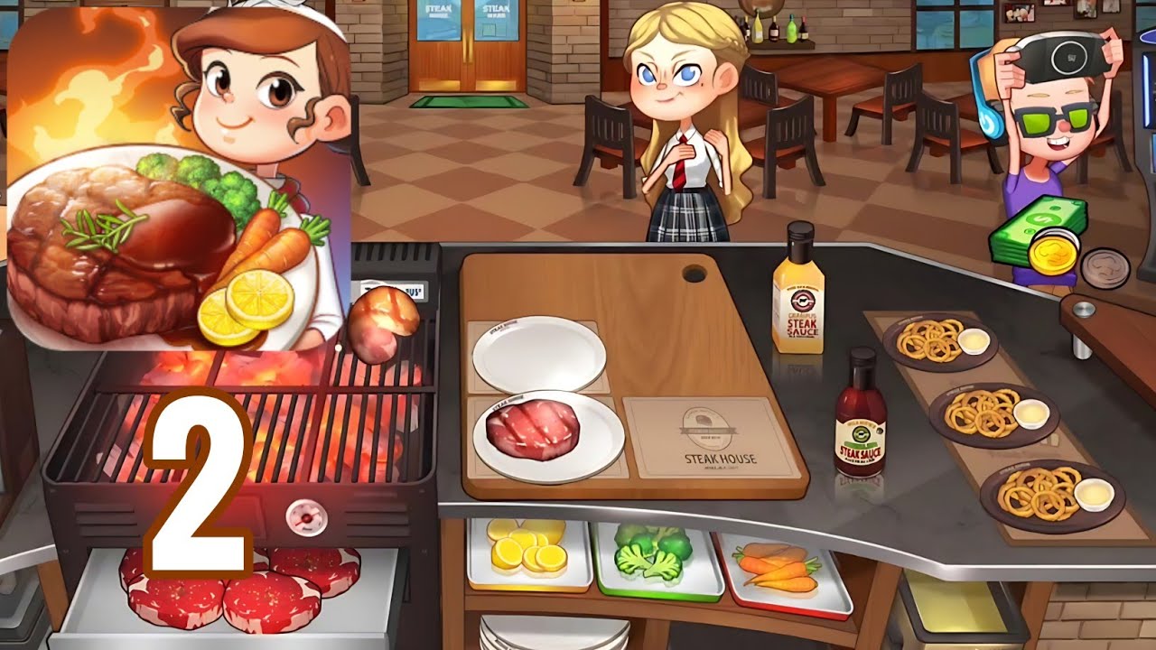 Cooking Adventure - Part 2 - Gameplay Walkthrough - Steak House Level ...