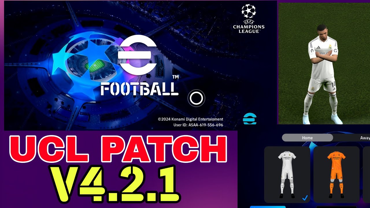 Download New UEFA Champions League Patch V4.2.1🥶| eFootball 2025 Patch ...