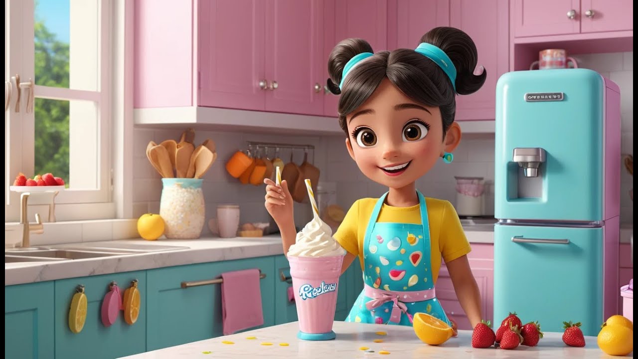 Mix-a-Milkshake, Yum Yum Yum! | Fun Nursery Rhyme for Kids | Sing-Along ...