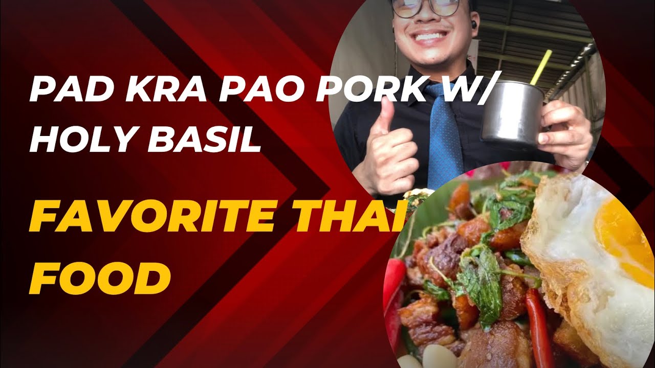 Pad kra pao moo “the classic” Holy Basil stir fry with pork and chilly ...