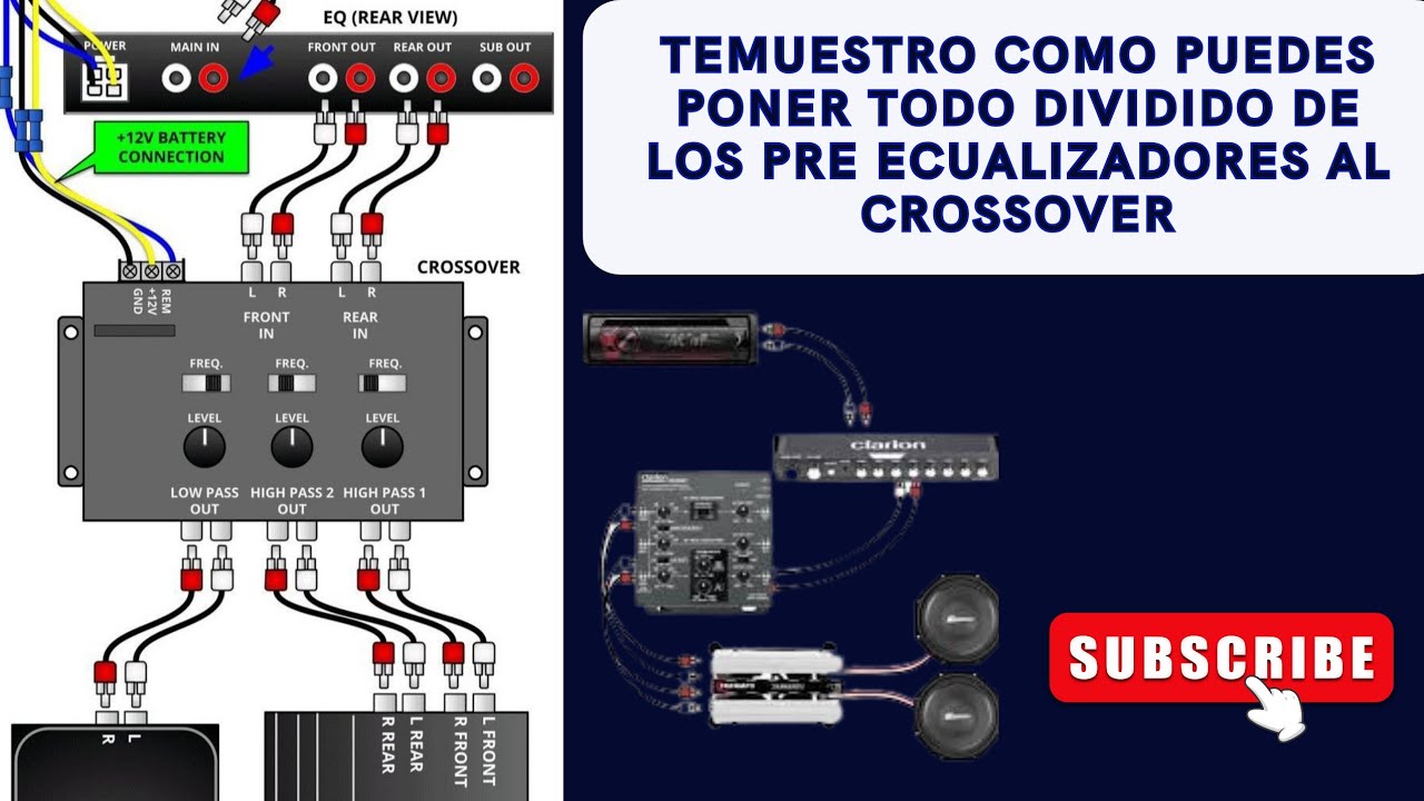 CÓMO CONECTAR 3 ECUALIZADORES UN RADIO Y UN CROSSOVER #chipeord #chipeo_hv3000 #ecualizador ...