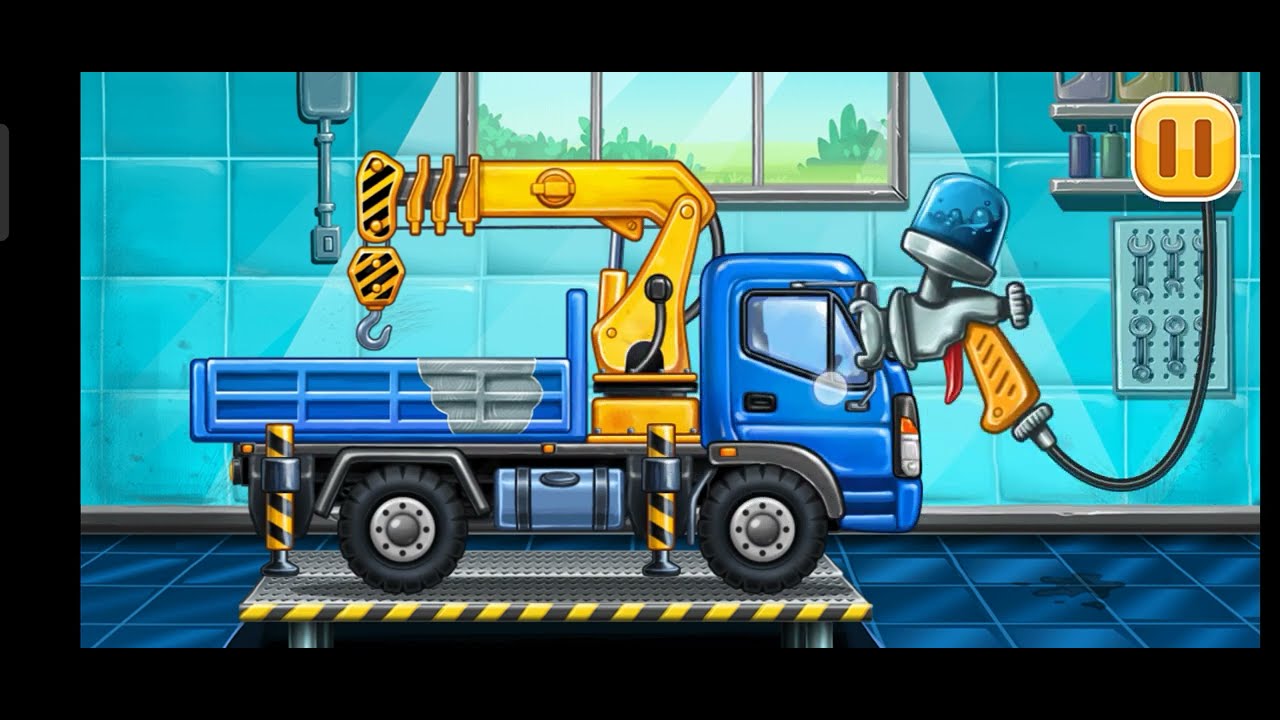 Kid's Fun Building a Bridge & learn construction Trucks excavator ...