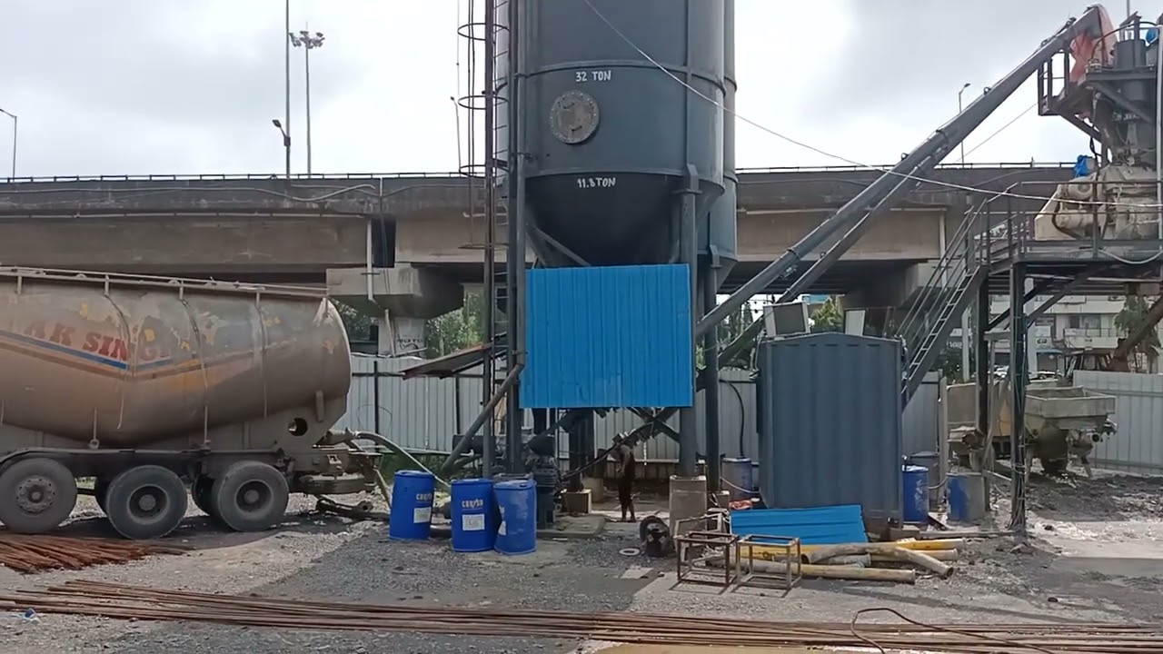 loading cement in pland - YouTube