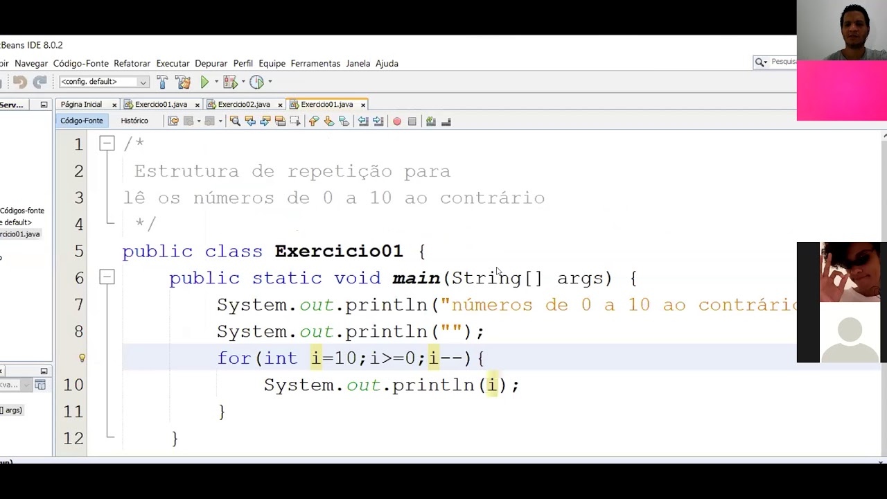 Estrutura FOR - Linguagem de Programação 01 - Rezende Rammel - YouTube