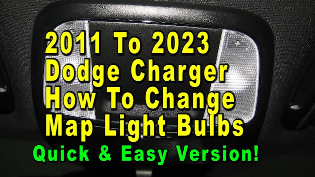 2011 To 2023 Dodge Charger How To Change Map Light Bulbs - Quick & Easy ...