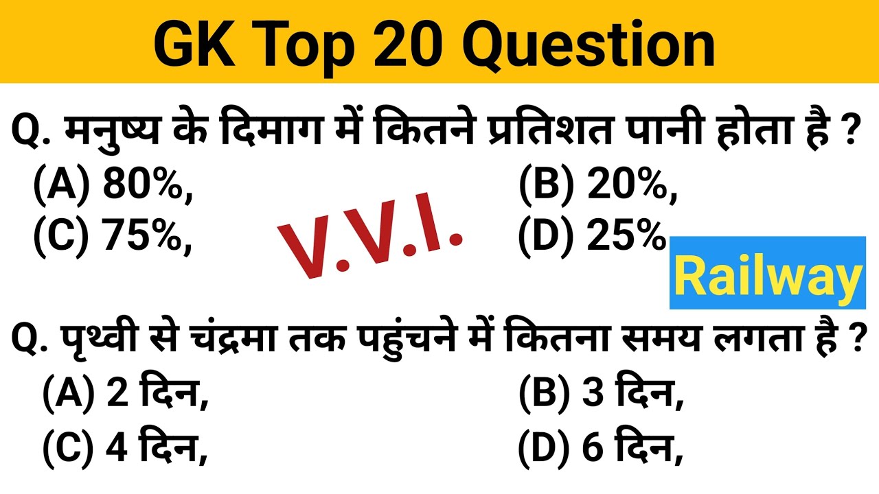 GK Top 20 Question | Most Gk Important Question | Gk Question to Answer ...