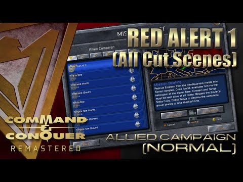 Command & Conquer Red Alert 1 Remastered Allied All Cutscenes - YouTube