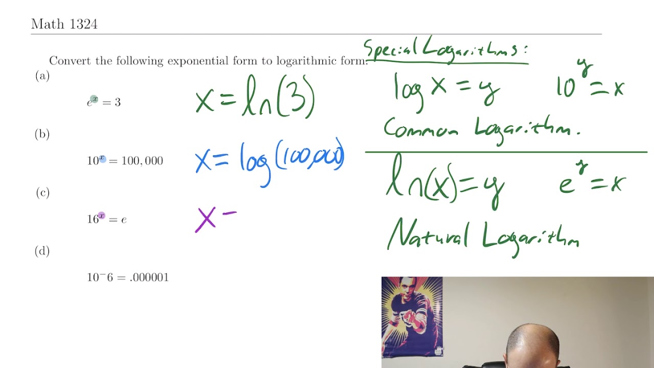 1324 Ch10 S5 Ex4 Exp to Log Conversion - YouTube
