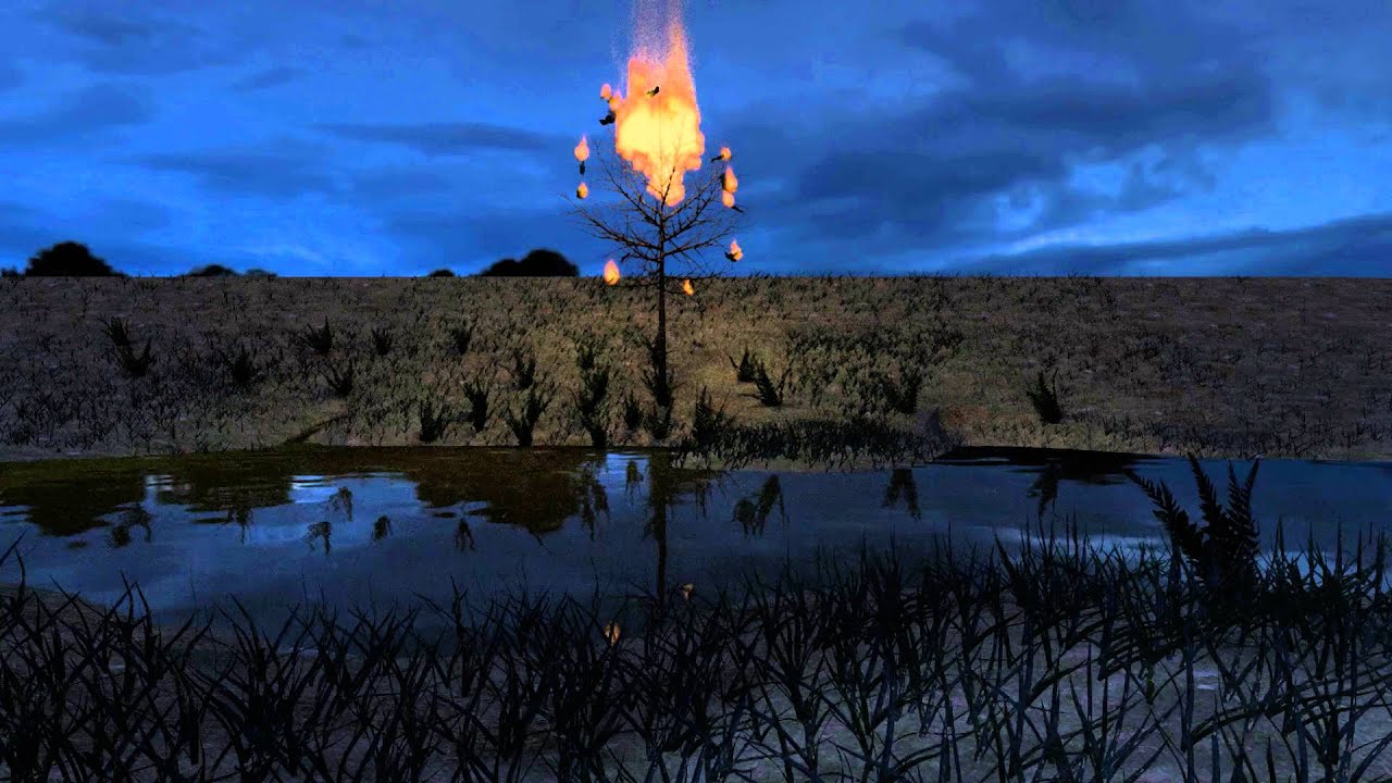 Lightning and fire animation in Blender - YouTube