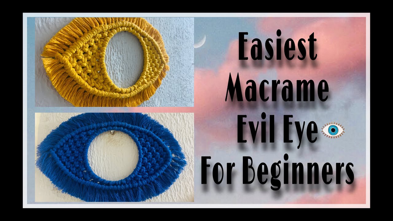 DIY Macrame Evil Eye Wall Hanging| Evil Eye Wall Art| Boho Wall Art For ...
